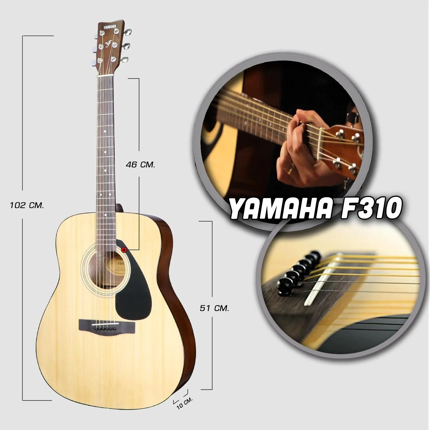 กีต้าร์โปร่ง YAMAHA F310 ของแท้จาก YAMAHA - MUSIC LAB THAILAND