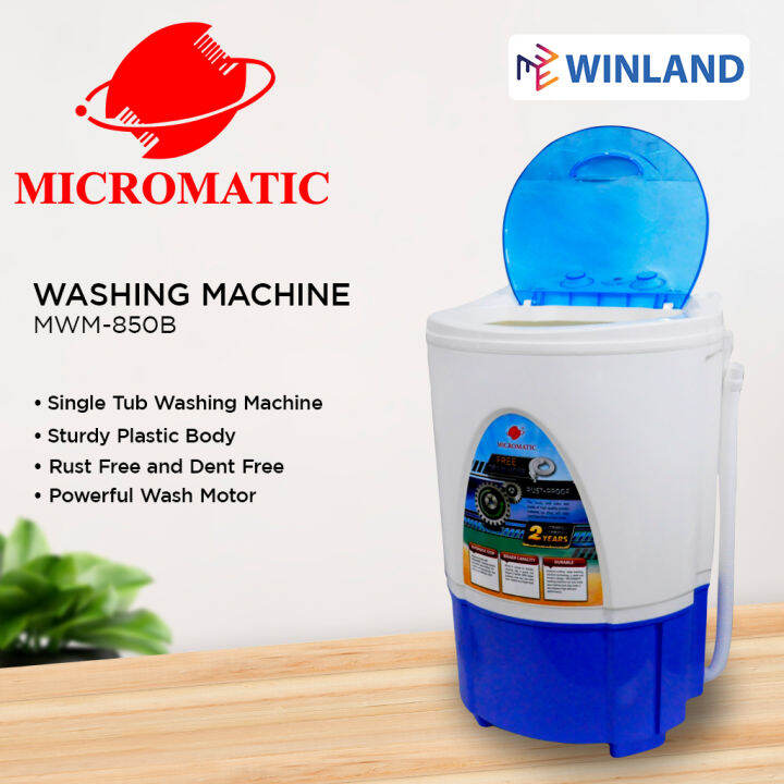 MICROMATIC by Winland Single Tub Washing Machine 8.0kg with Free Drain ...