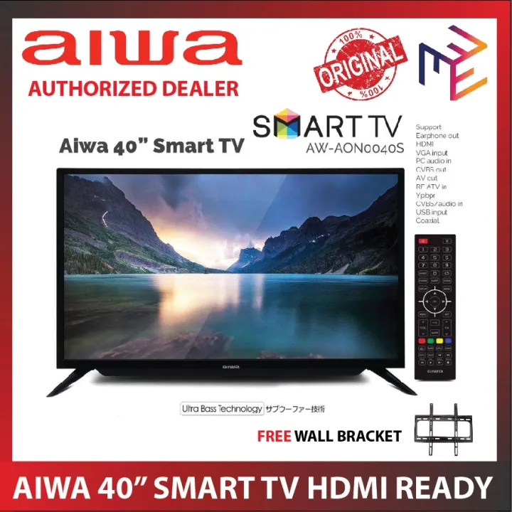 Aiwa Japan Original 40 inch Smart TV Android LED TV Wi-Fi Flatscreen TV ...