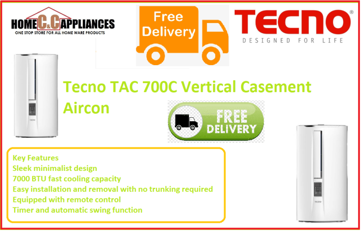 TECNO TAC 700C CASEMENT AIR CON / FREE EXPRESS DELIVERY | Lazada Singapore