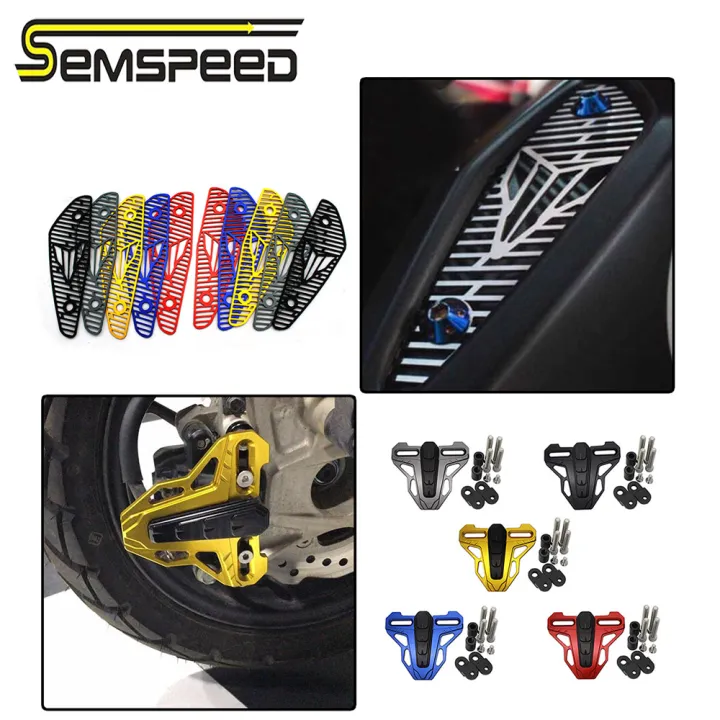 SEMSPEED Motorcycle Brake Disk Pump Caliper Cover Guard Protector + Air ...