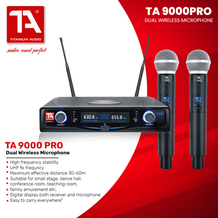 Titanium Audio TA 9000 PRO / UHF Professional Wireless Microphone ...