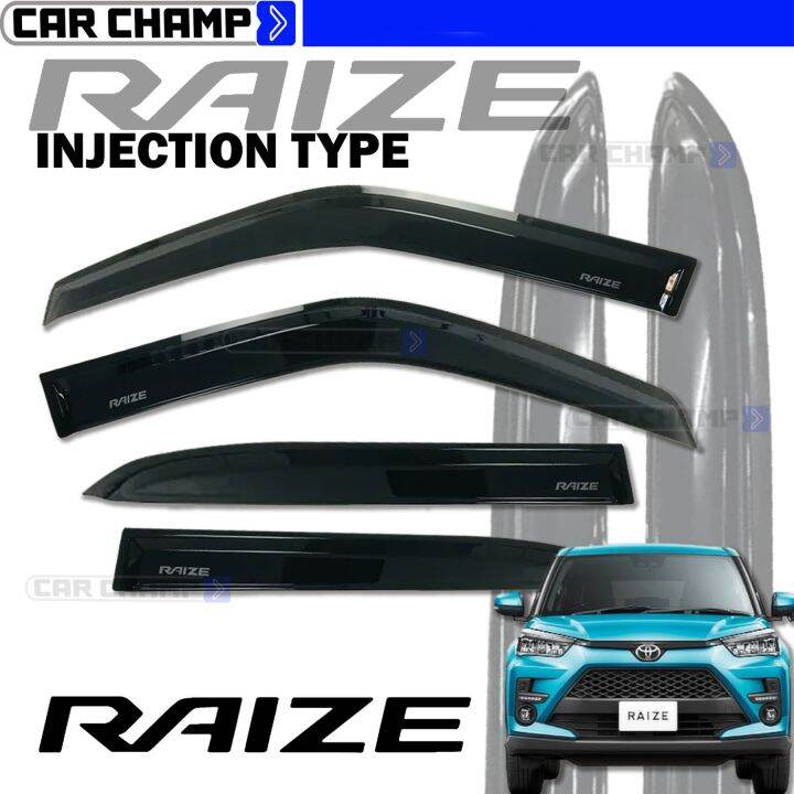 Toyota Raize 2022 to 2023 OEM / INJECTION Window Door Visor Black 2022 ...