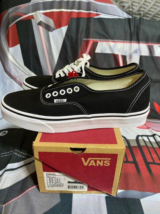 VANS AUTHENTIC CLASSIC BLACK/WHITE แวนส์ออเทนติก แวนส์ | Lazada.co.th