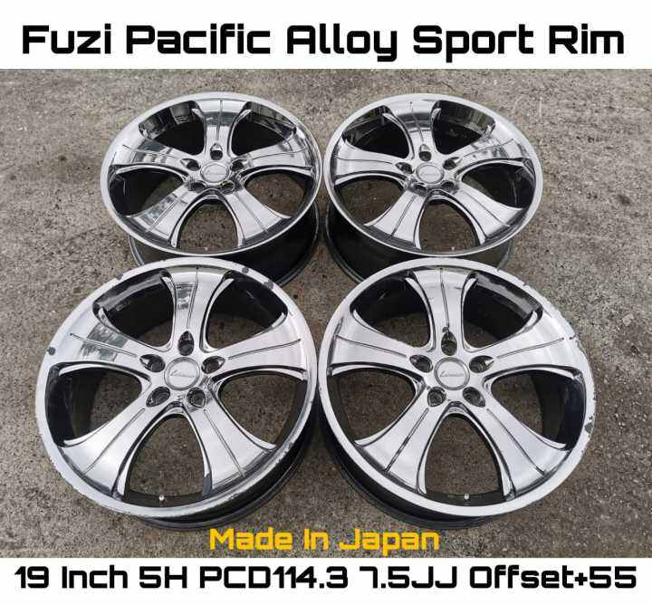 Fuzi Pacific Alloy Sport Rim 19 Inch 5H Pcd114.3 7.5JJ Offset+55 For ...