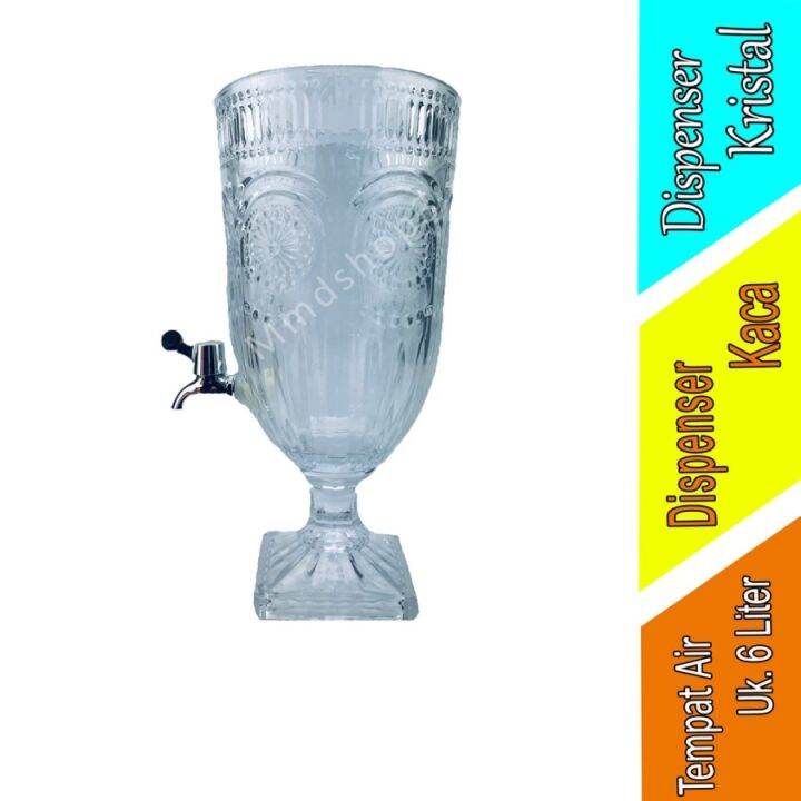 Dispenser Kaca - Tempat Air 6 Liter - GlassWare - Dispenser Kristal JCU ...
