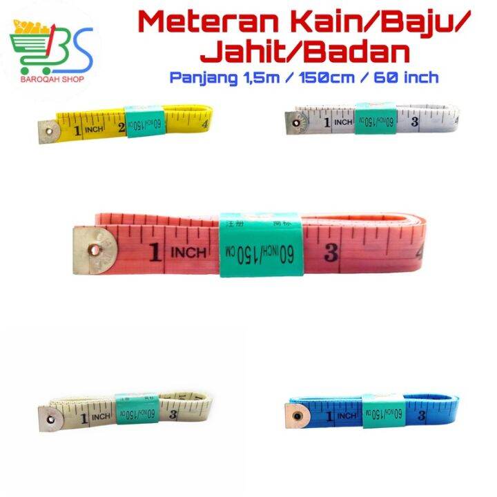 Meteran Baju Kain Jahit / Meteran Badan Panjang 150 cm | Lazada Indonesia