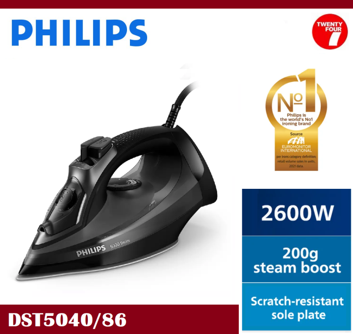 PHILIPS 5000 Series Steam Iron DST5040/86 (2600W) Garment Care ...