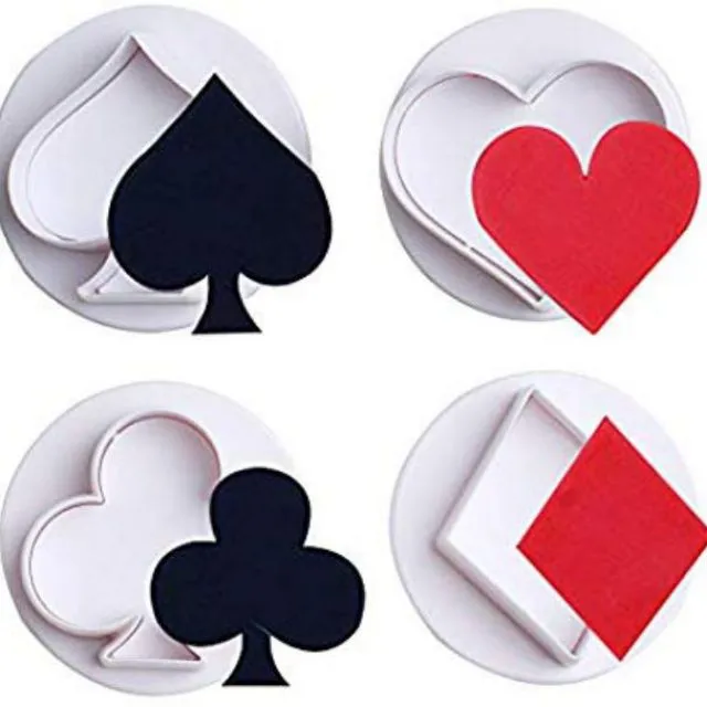 Poker Card Cookie Cutter / Playing Cards Cutter (4 pcs per pack) aj ...