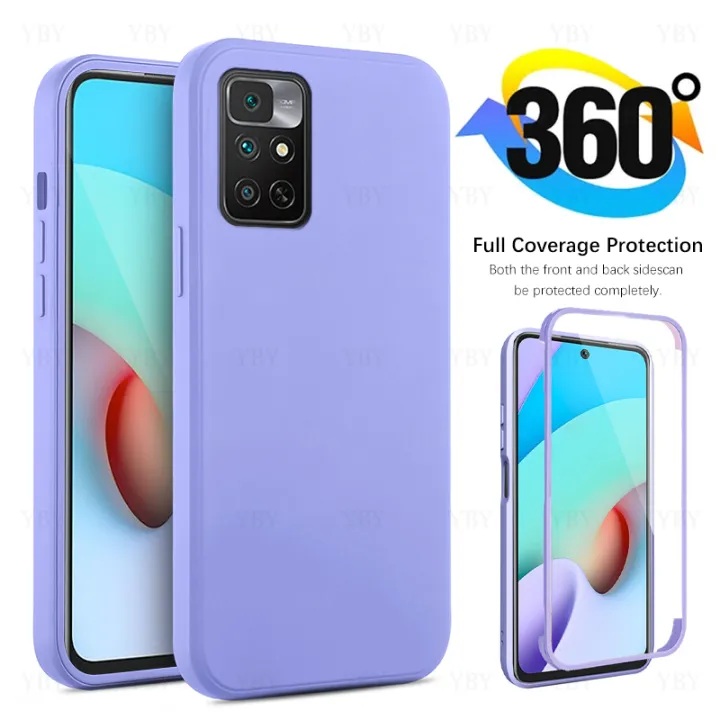 Liquid Silicone Casing For Redmi 10 Note 11 4G Phone Case 360 Full ...