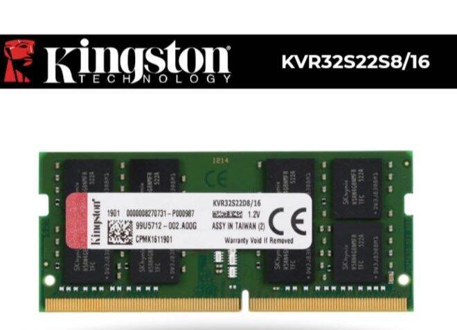 KINGSTON RAM NOTEBOOK(แรมโน้ตบุ๊ค)VALUE RAM (KVR32S22D8/16) RAM16GB Bus ...