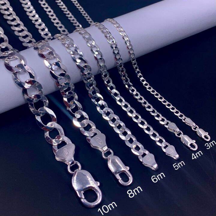 Silver Palace genuine 925 Italy silver single bar cadena men's bracelet ...