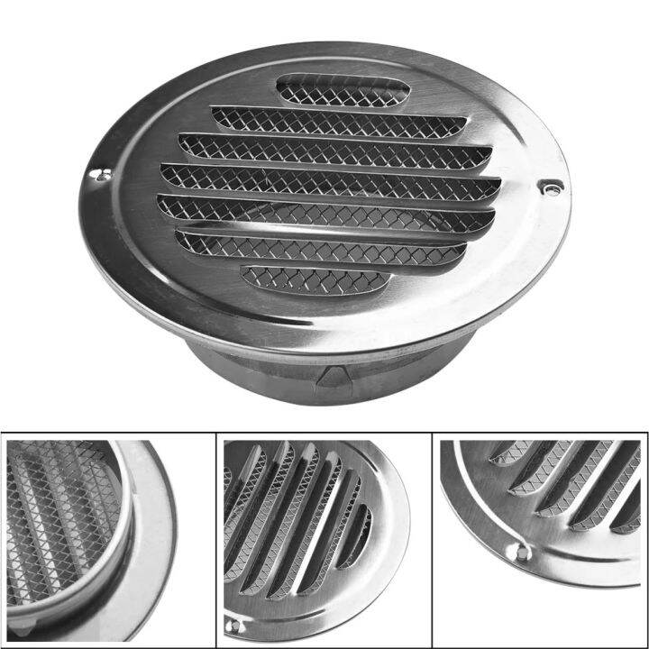 ABS Round Louver Air Vent Grille Ventilation Ceiling/ Wall Mount Outlet ...