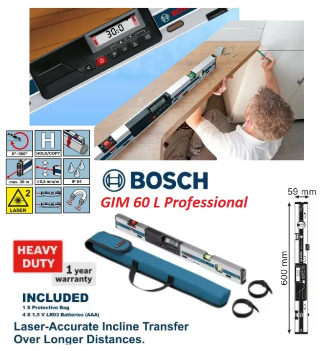 Bosch GIM 60 L Professional Digital Inclinometer | Lazada