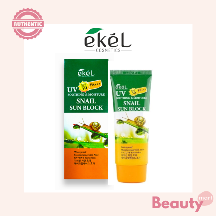 Korea Ekel Sunblock | Ekel Snail Sunblock SPF50 PA+++ 70ml | Lazada PH