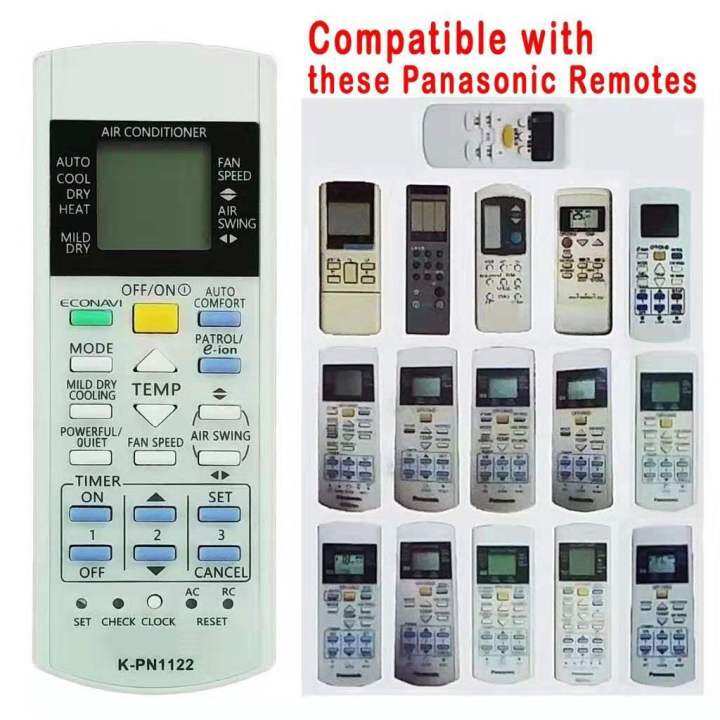 Panasonic Air Cond Aircon Aircond Remote Control ECONAVI Inverter 1UTB ...