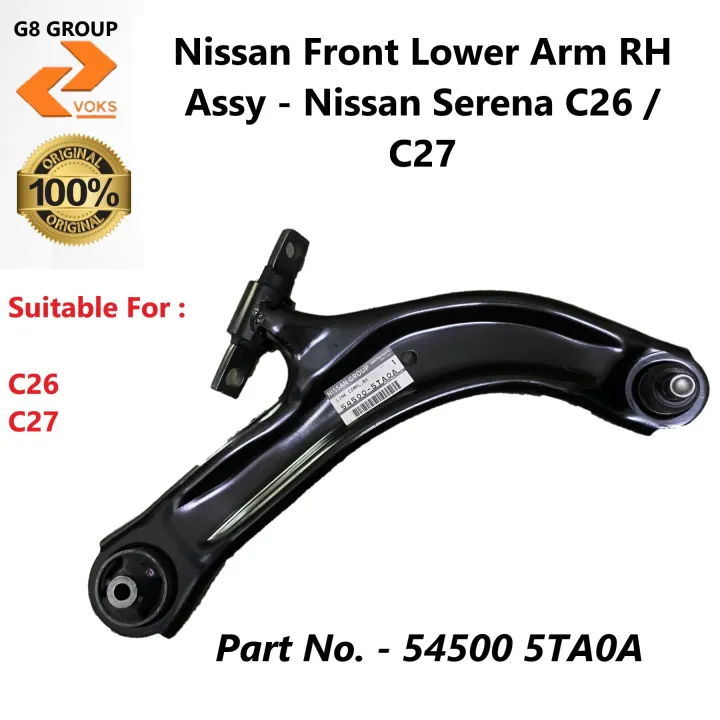 Nissan Front Lower Arm RH Assy - Nissan Serena C26 / C27 ( 54500 5TA0A ...