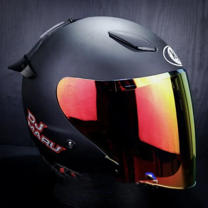 Helm Hull Face Original KYT DJ Maru Black Doff | Helm Pria | Helm Murah ...