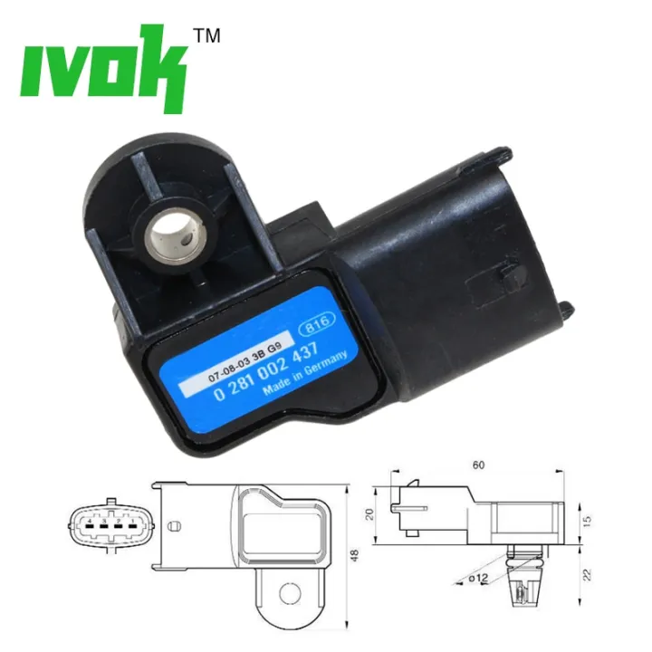 【Original】0281002437 Original Boost MAP Sensor For Alfa Romeo 147 156 ...