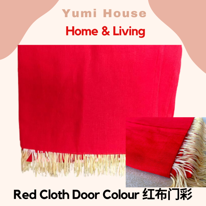 【Malaysia Ready Stock】Cloth Door Color 红布红门彩 喜庆佳节 新年 进新家 结婚 | Lazada