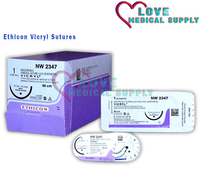 Ethicon Vicryl Sutures 0, 1-0, 2-0, 4-0 (SOLD PER PIECE) | Lazada PH