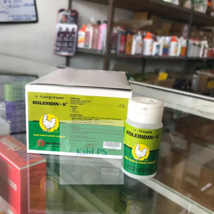 [KAHF PS] Koleridin K 10 Kaplet - Obat Kolera Ayam Buruk Hijau | Lazada ...