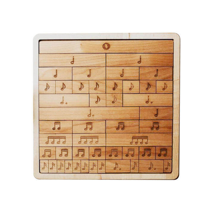 Block Puzzles for Kids Wood Music Notes Board Shape Pattern Montessori ...