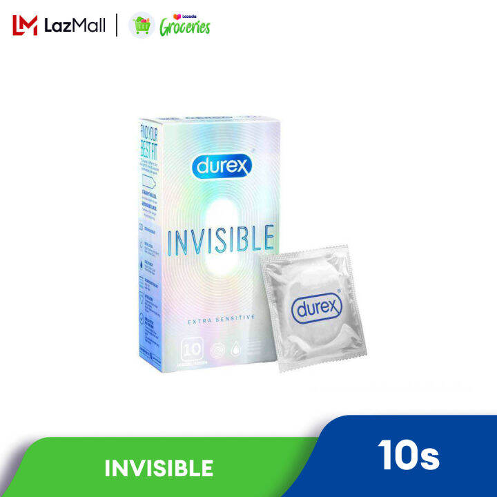 Durex Invisible Extra Sensitive Condoms 10's [For man] Thinnest ...