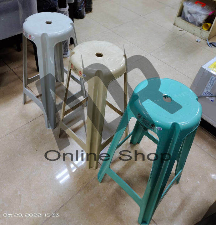 HIGH STOOL CHAIR HD PLASTIC MADE ICHIBAN | Lazada PH