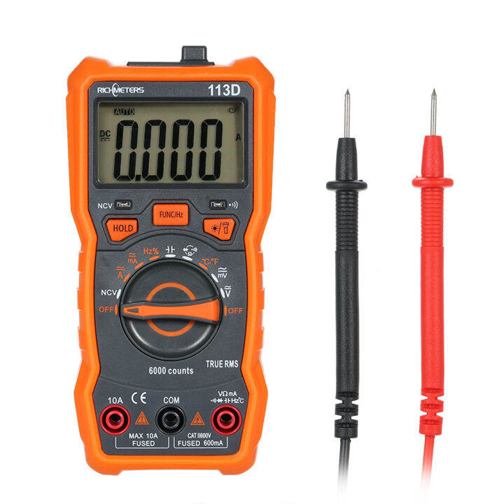 Rm113d Ncv Digital Multimeter 6000 Counts Auto Ranging Ac/dc Voltage ...
