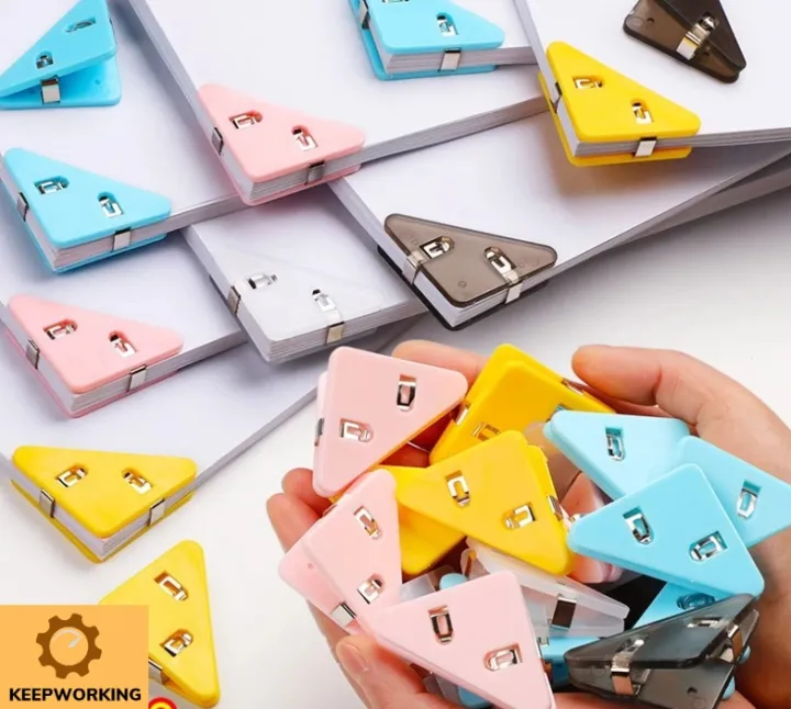 Keep Working Corner Paper Clip Set Multifunctional Document Clip Book ...