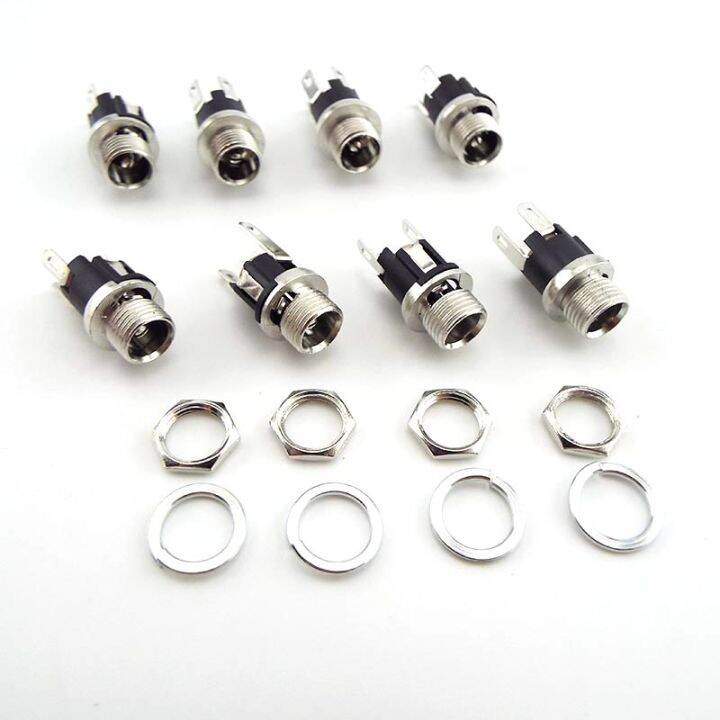 5.5 x 2.1mm DC Power Jack Panel Mount Terminal 3 Pin 5.5 2.1mm DC Female Socket Supply ...