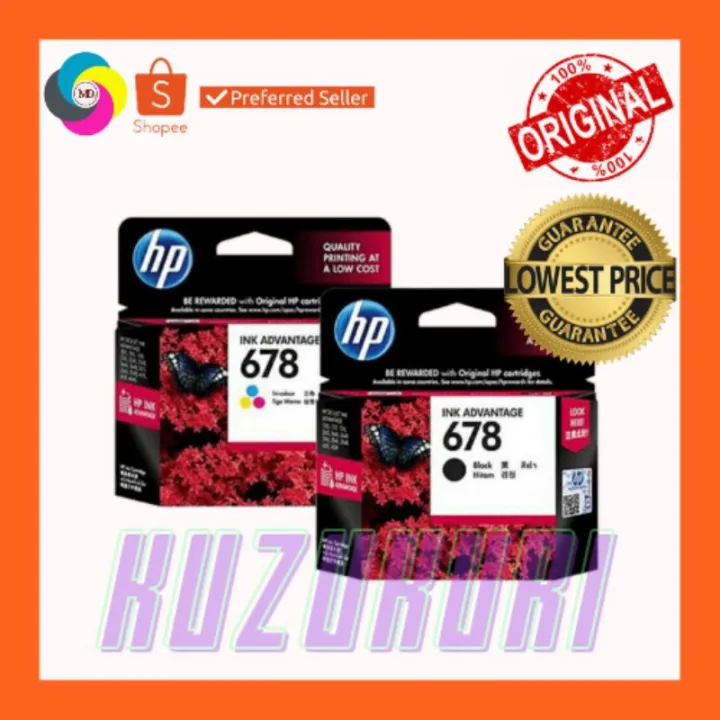 【Ready Stock】 678 HP ORIGINAL AND GENUINE CARTRIGDE INK | Lazada PH