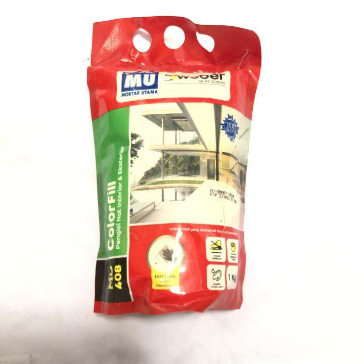 MORTAR UTAMA MU-408 COLORFILL / SEMEN PENGISI NAT KERAMIK 1 KG | Lazada ...