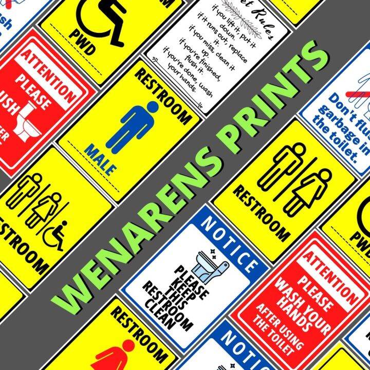 CR Bathroom Toilet Restroom Male Female PWD Self-Adhesive Vinyl Sticker ... CR Bathroom Toilet Restroom Male Female PWD Self-Adhesive Vinyl Sticker ...