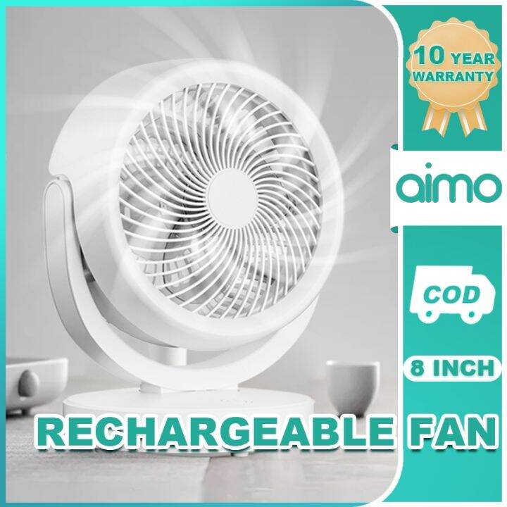 Aimo Mini 2000 Mah Rechargeable Desktop Fan ，Chargeable Electric Fan，A ...