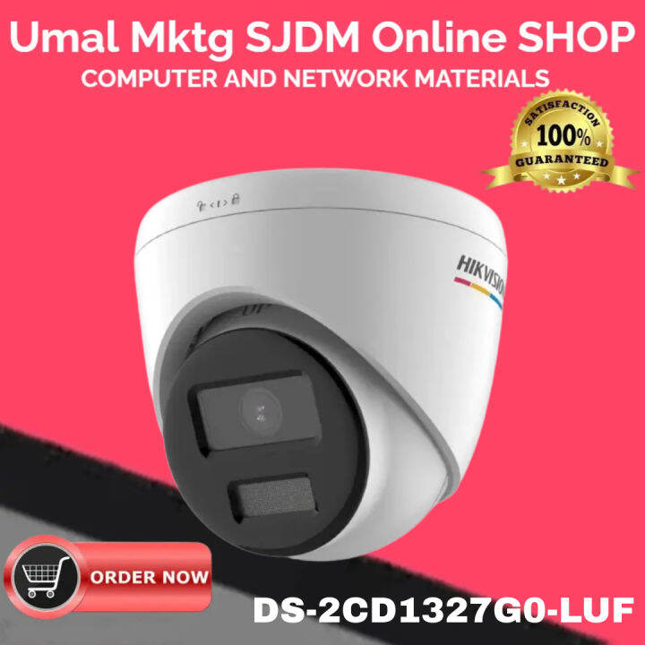 HIKVISION DS-2CD1327G0-LUF 2 MP ColorVu Fixed Turret Network Camera ...