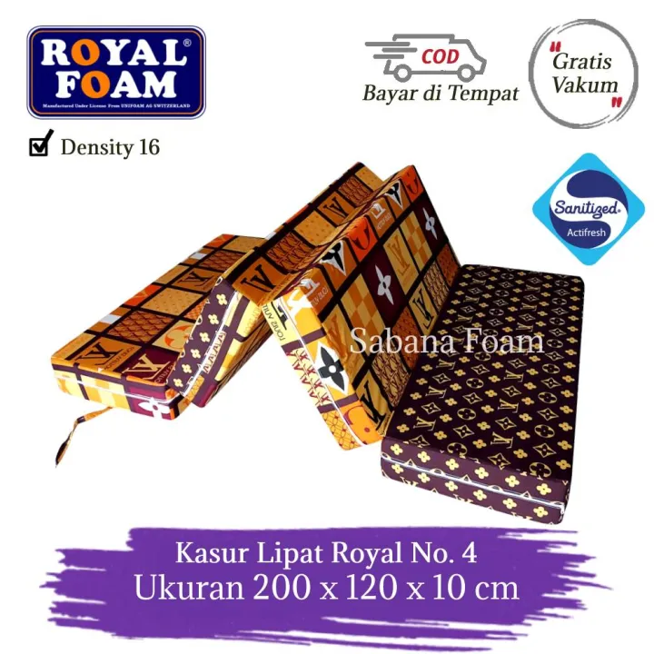 Kasur Busa Lipat Royal D16 tebal 10 ukuran No. 4 200 x 120 x 10 cm ...