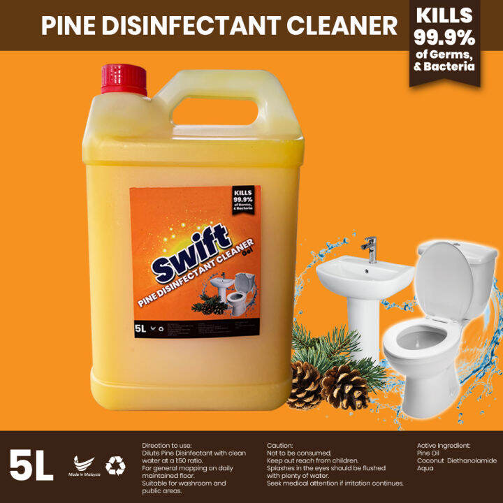 Swift Pine Disinfectant Cleaner Gel - 5L Floor Cleaner Detergent Toilet ...