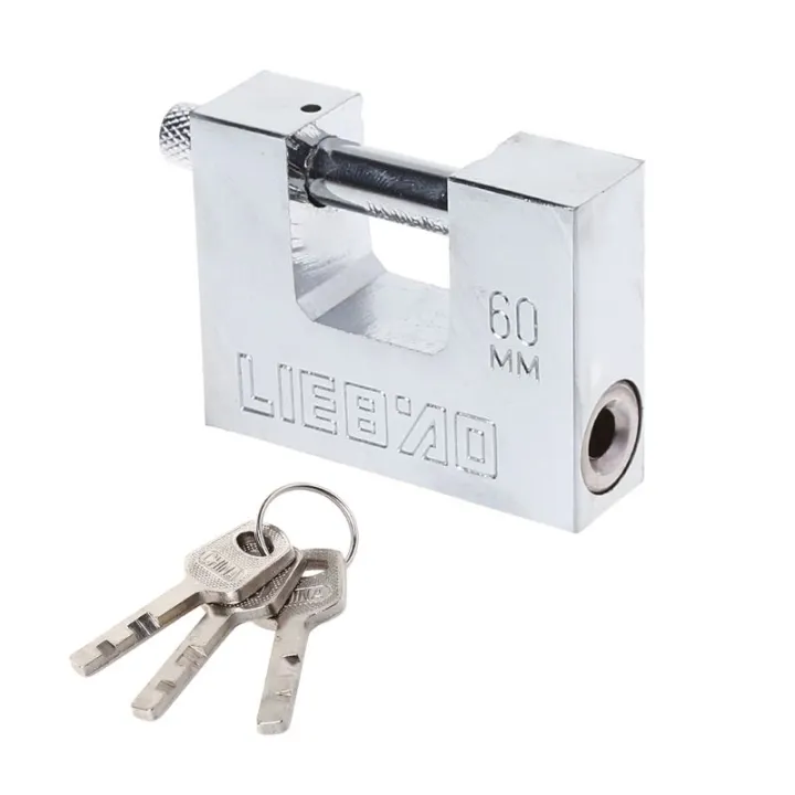 Steel Burglar Padlock Security Safety Lock Antique Horizontal Opening ...