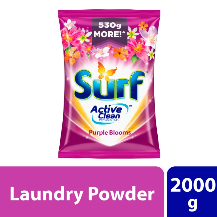 Surf Purple Detergent Powder Purple Blooms Pouch with Fabcon 2kg ...