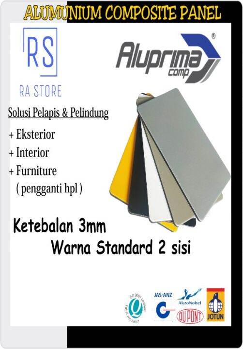 ACP - Alumunium Composite Panel ALUPRIMA tebal 3mm Dark Brown 2 Sisi | Lazada Indonesia