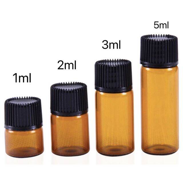 10pcs 2ml Mini Amber Glass Sample Bottle | Lazada