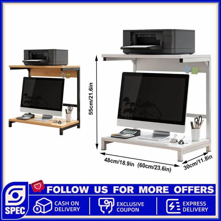 Spec Computer Monitor Stand Stand Rack Wooden Monitor Stand Black Two ...