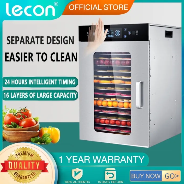 Lecon Commercial food dehydrator 6/12/16 Layers Fruit/Vegetable/Herbs Intelligent Automatic ...