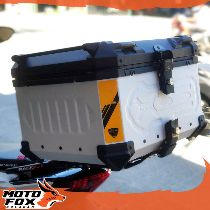 NIWRA Raptor White, Titanium, Black 50L / 50 Liters Alloy Topbox for ...