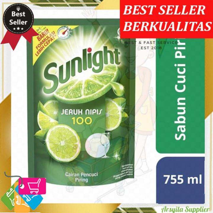 SUNLIGHT JERUK NIPIS 100 isi 750ML(SABUN CUCI PIRING BAGUS MURAH) | Lazada Indonesia