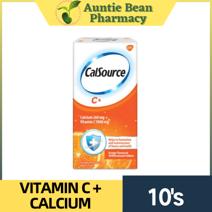 CalSource Calcium 260mg + Vitamin C 1000mg ------ 10 Effervescent ...