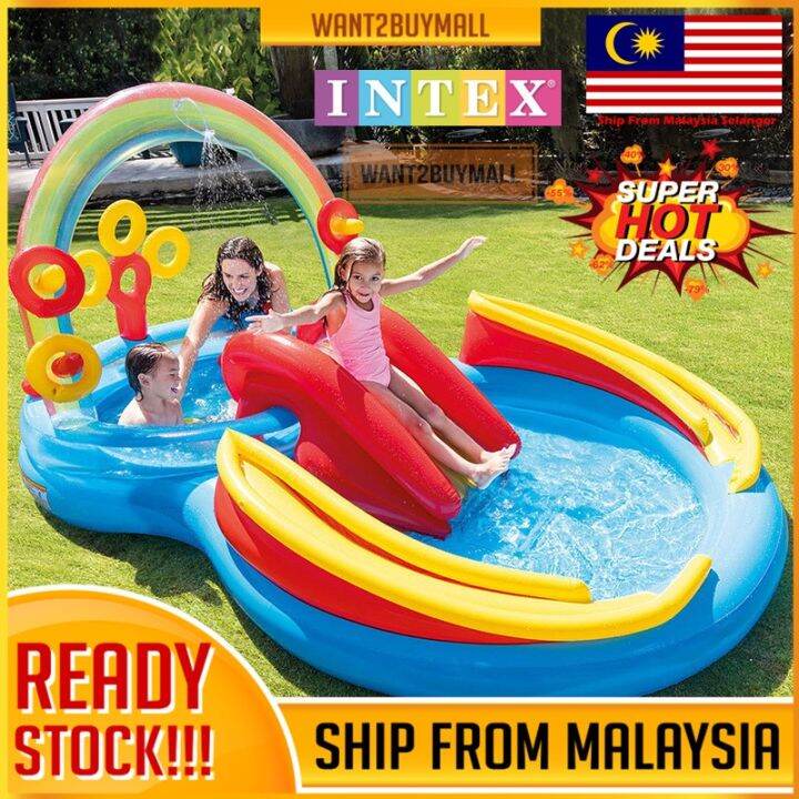 🇲🇾 🏆 INTEX 57453 Rainbow Ring Play Center Children Toy Play Ground ...
