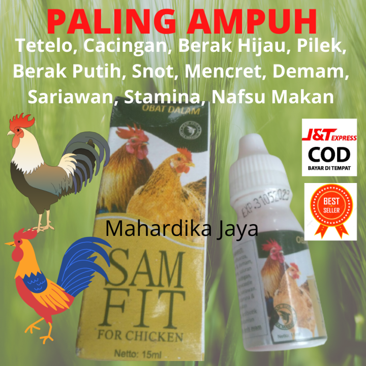 SAMFIT Obat Ayam Sakit Ngorok Pilek Kuning Mencret Lemas Cacingan Batuk ...